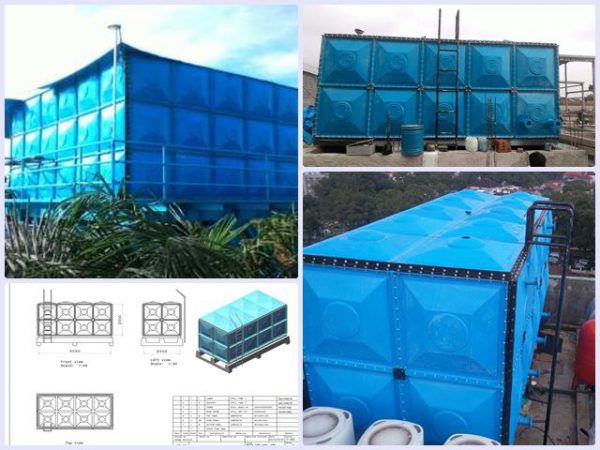 Tangki Panel Fiber FRP - Roof Tank Fiberglass - PT Energi Putra Bangsa